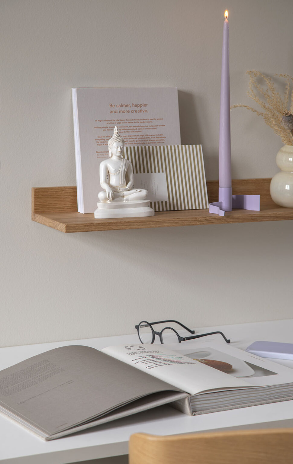 OAK væghylde i egetræ - 90 cm - MOUD Home