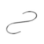 S-krog i børstet stål 8,5 cm - Elegant krog - MOUD Home